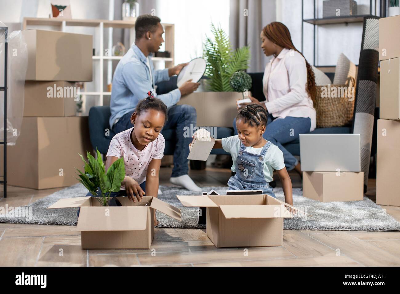 Children Playing With Boxes High Resolution Stock Photography and ...