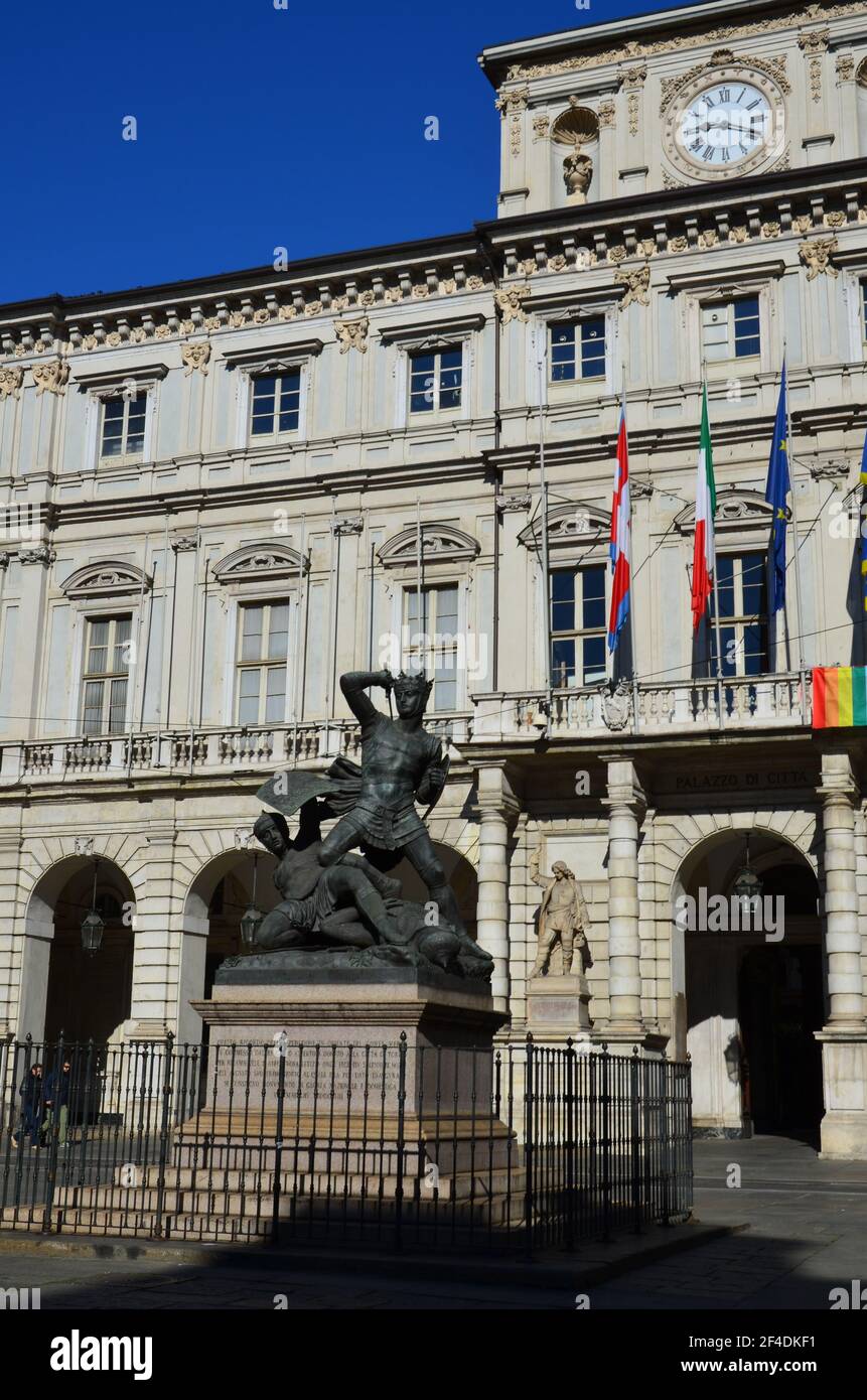 old archecture of Turin, Italy Stock Photo - Alamy