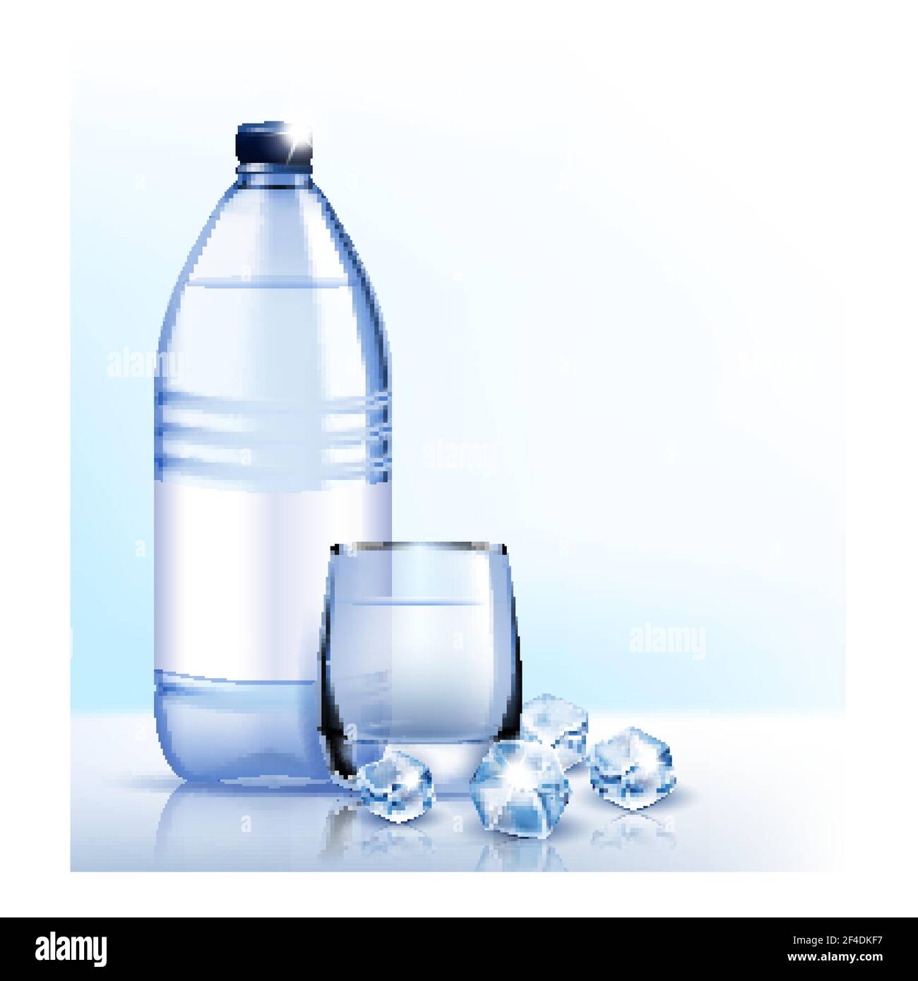 Natural Mineral Water Promotional Poster Vector Illustration Stock ...