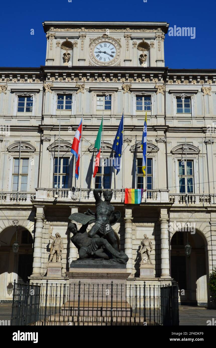 old archecture of Turin, Italy Stock Photo - Alamy