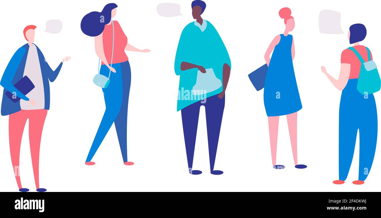 Group communication people vector. Illustration of chatting and ...