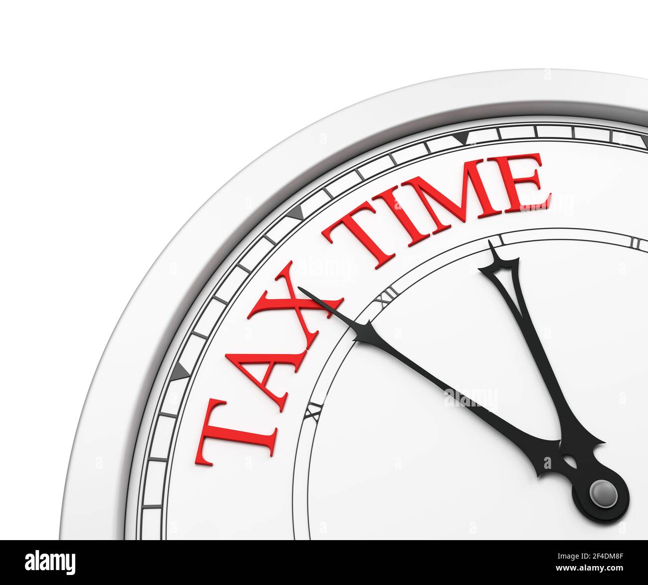 Tax time deadline on a clock Stock Photo - Alamy