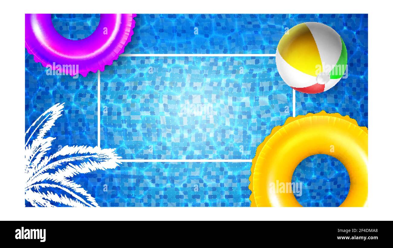Water Park Creative Advertising Poster Vector Illustration Stock Vector ...