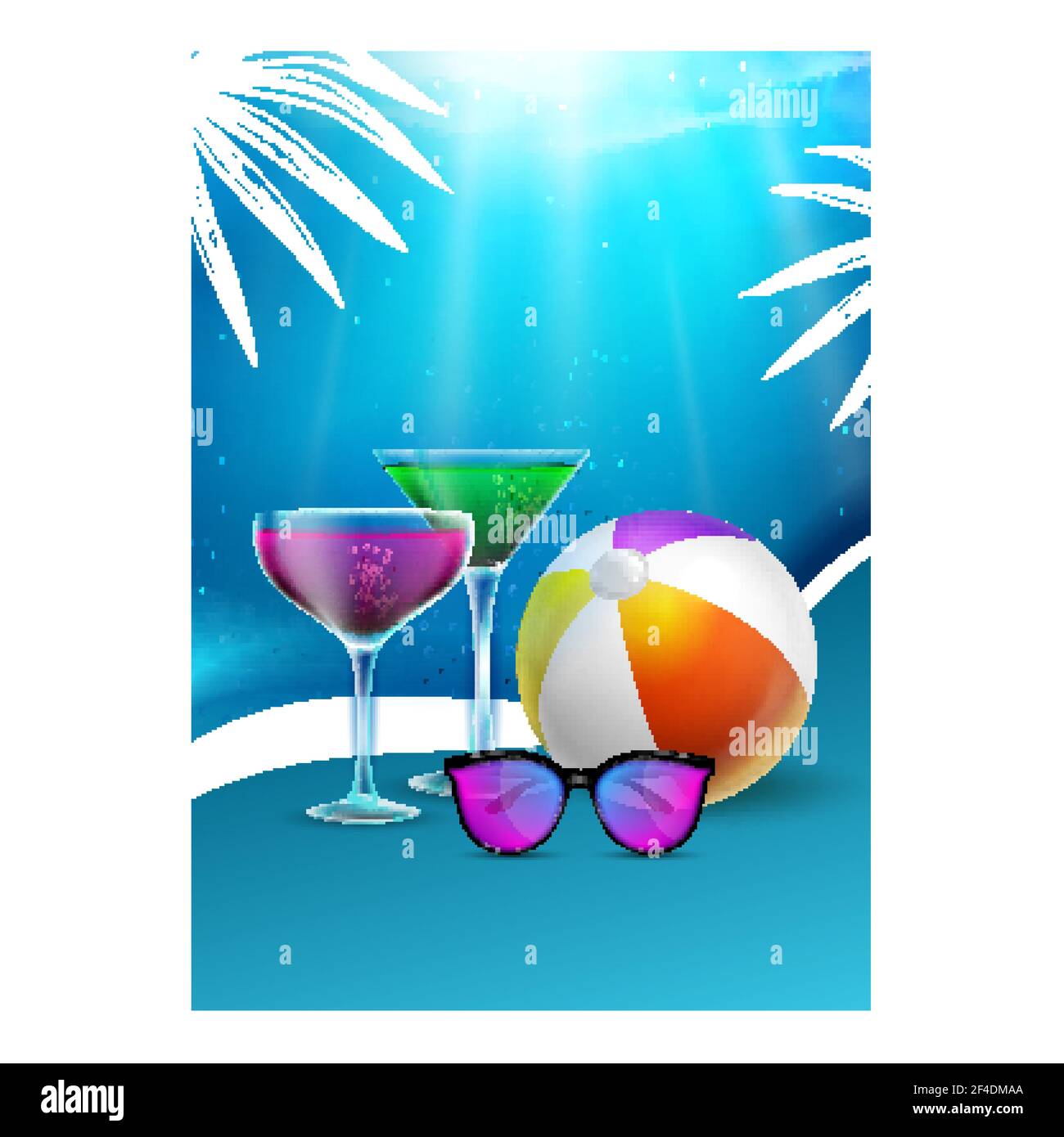 Pool Party Vacation Promo Flyer Poster Vector Stock Vector Image & Art ...