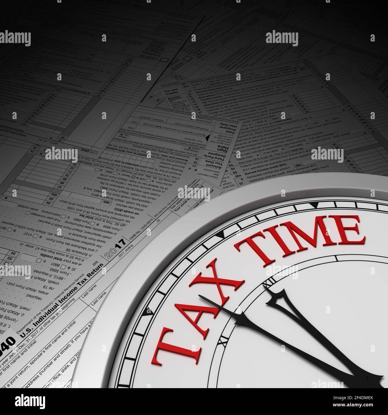 Tax concept stopwatch 3d hi-res stock photography and images - Alamy
