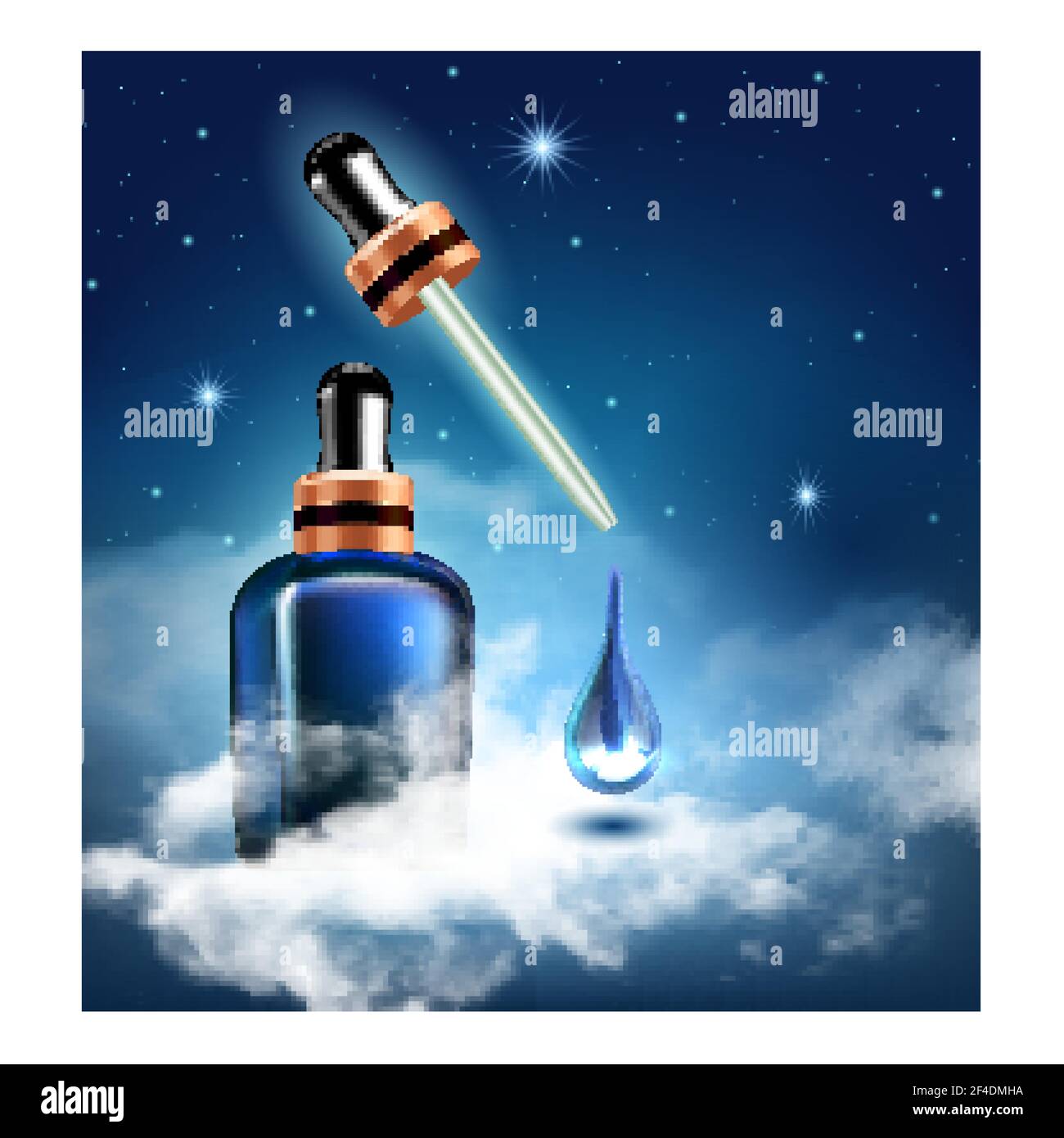 Night Cosmetics Creative Promotional Poster Vector Illustration Stock ...