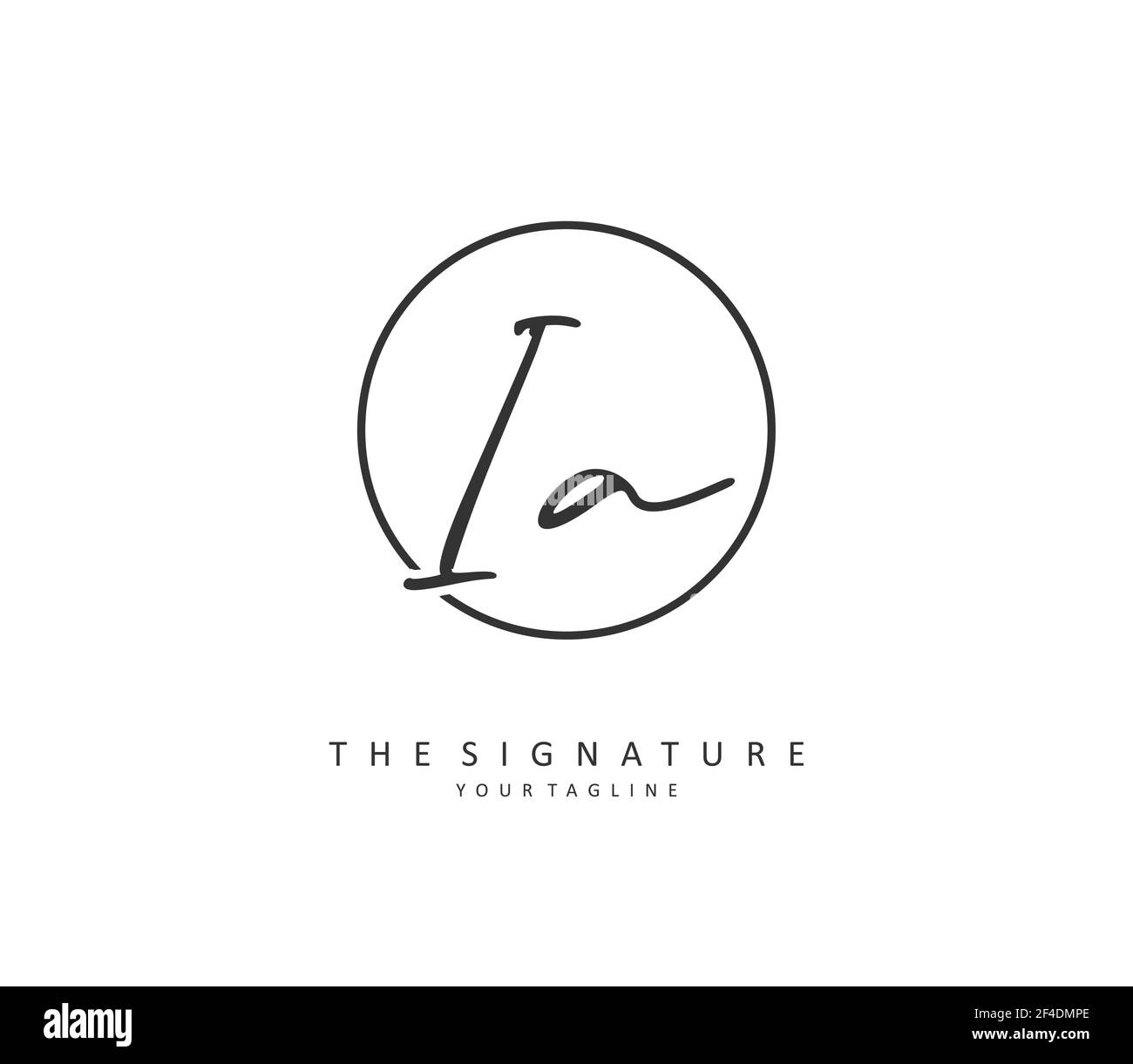 I A IA Initial letter handwriting and signature logo. A concept ...