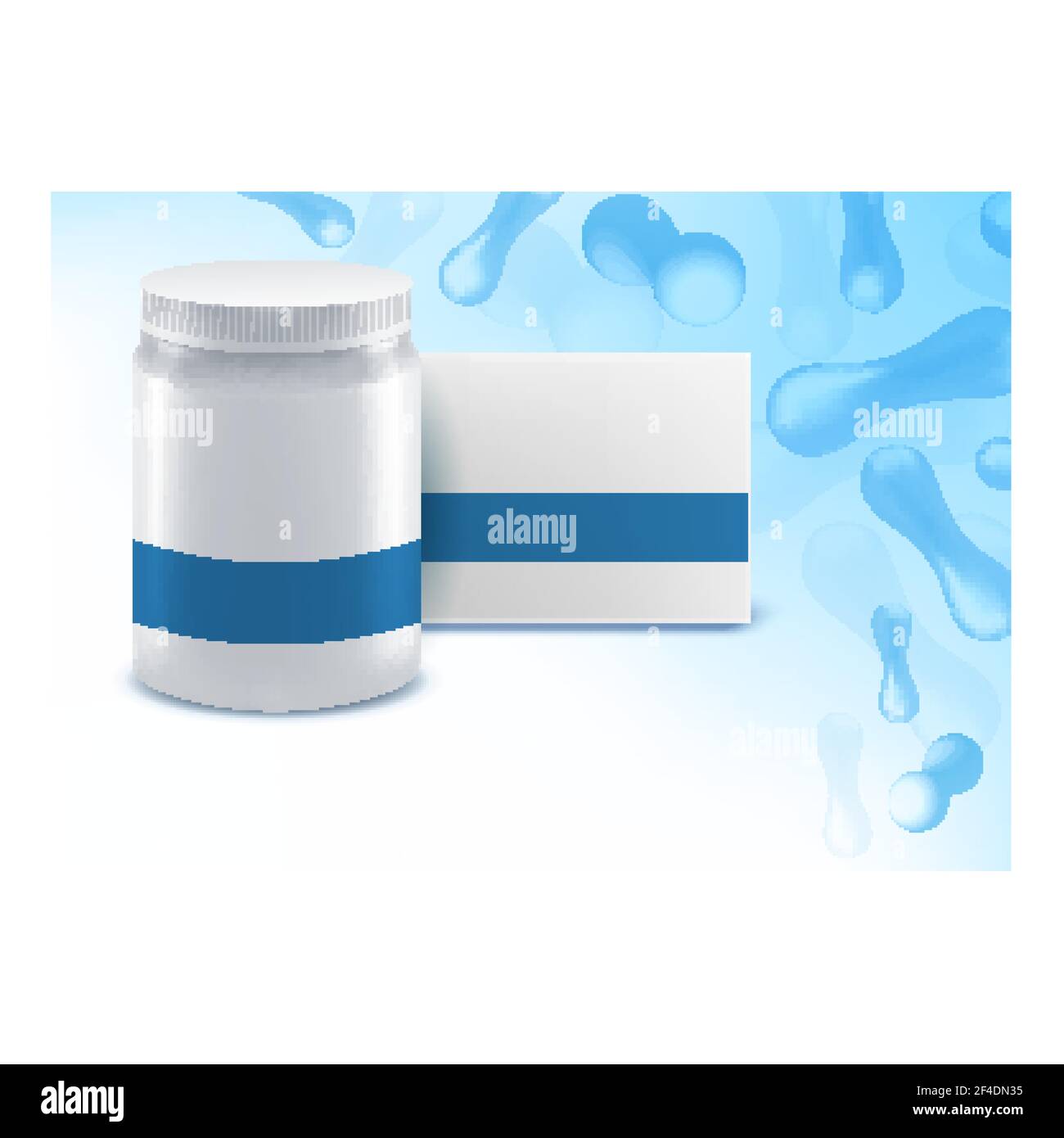 Probiotics Strains Creative Promo Poster Vector Illustration Stock ...