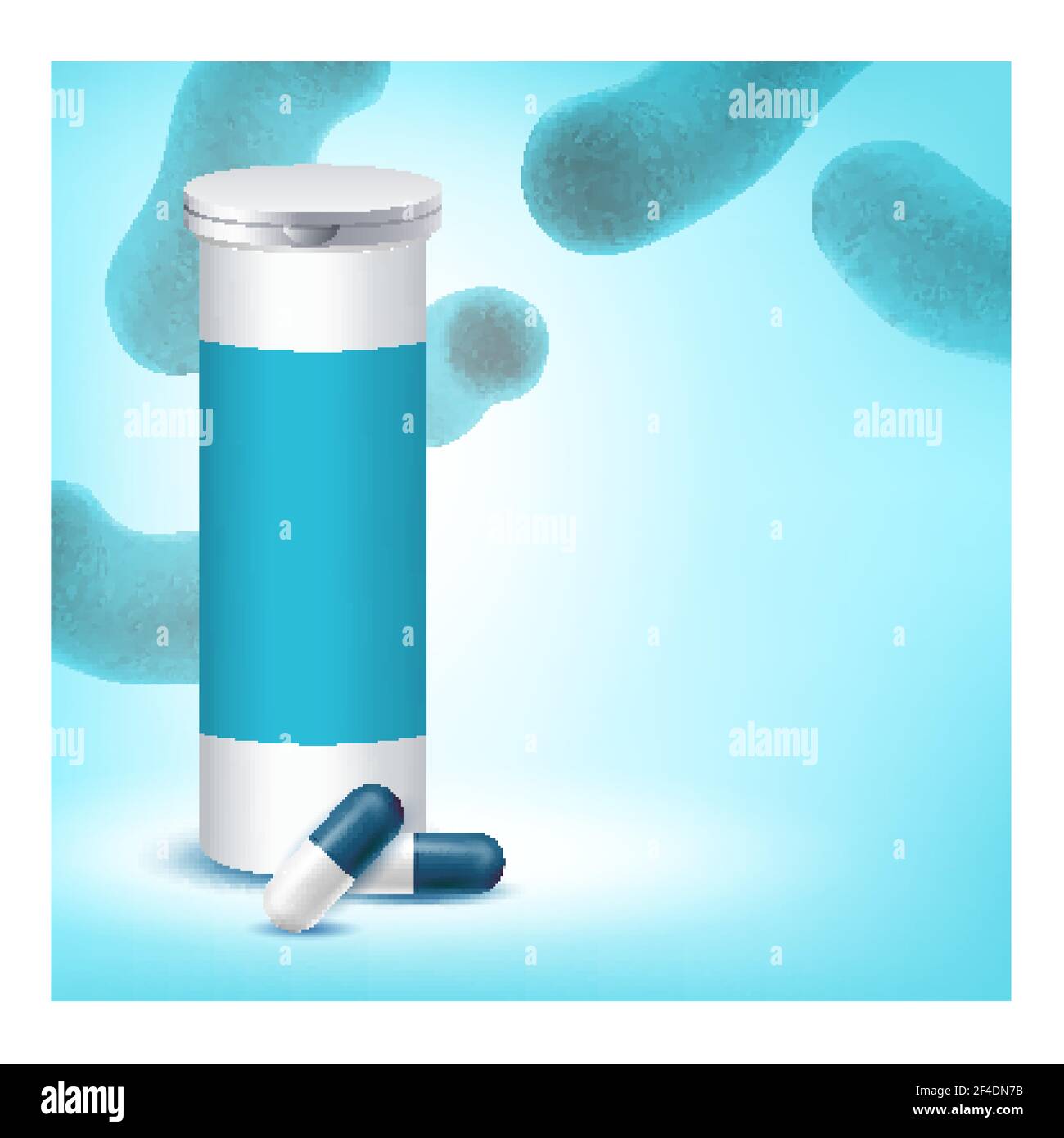 Probiotics Creative Promotional Banner Vector Illustration realistic ...