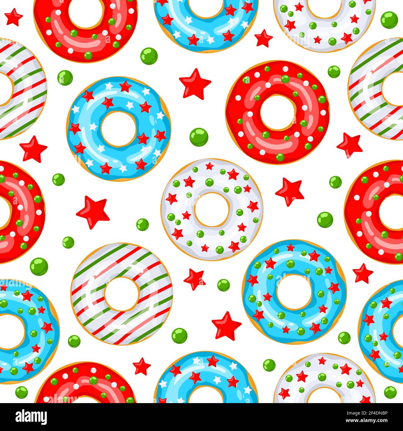 Mobile. VectorChristmas donuts - vector seamless pattern for fabric ...