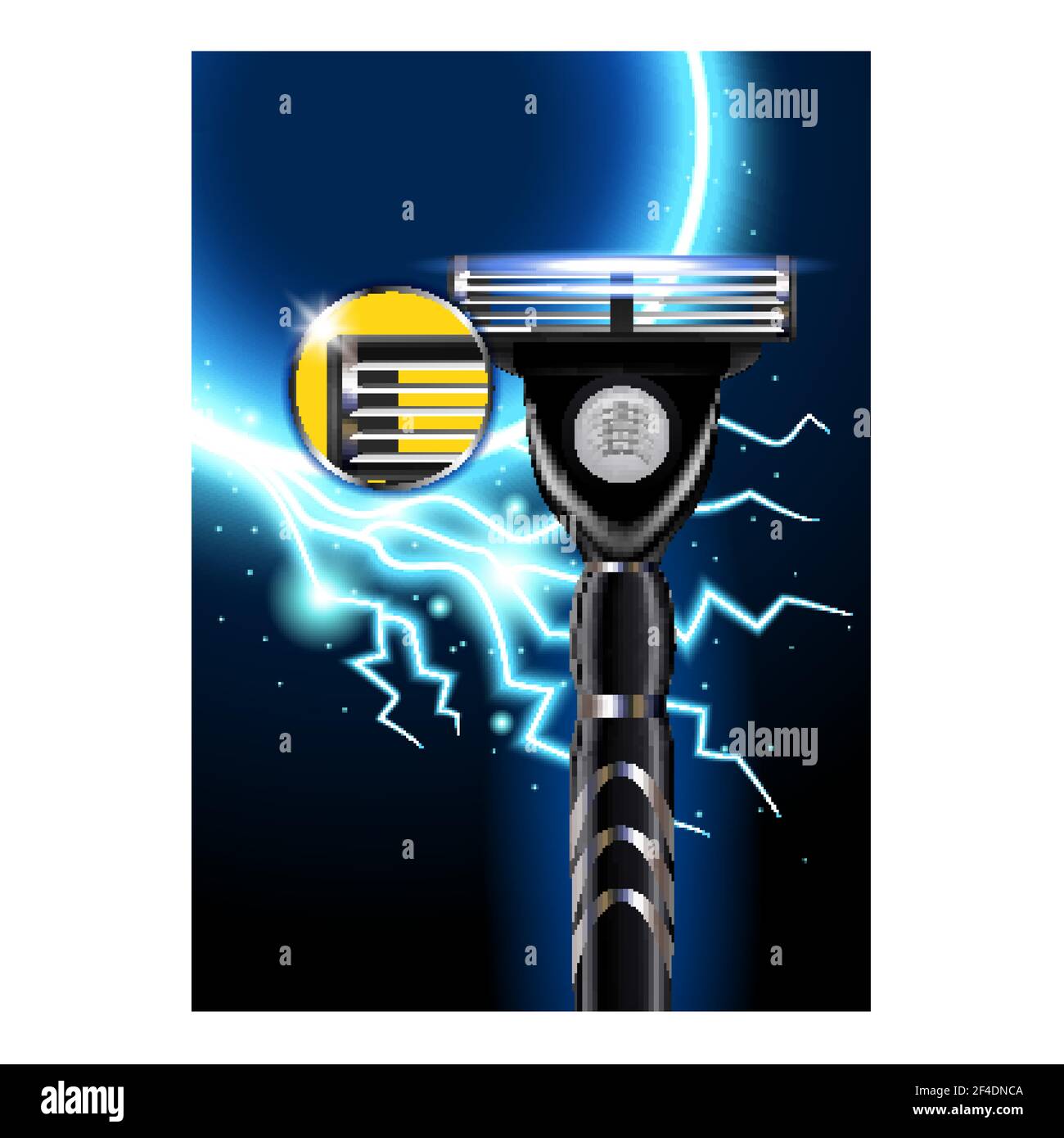 Razor For Men Creative Advertising Poster Vector Stock Vector Image ...