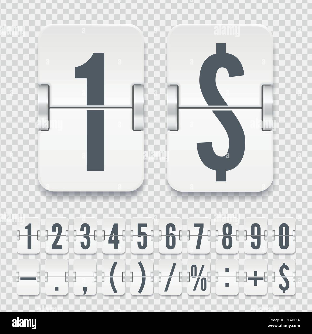 Vector template for time counter or web page timer. Flip numbers and ...