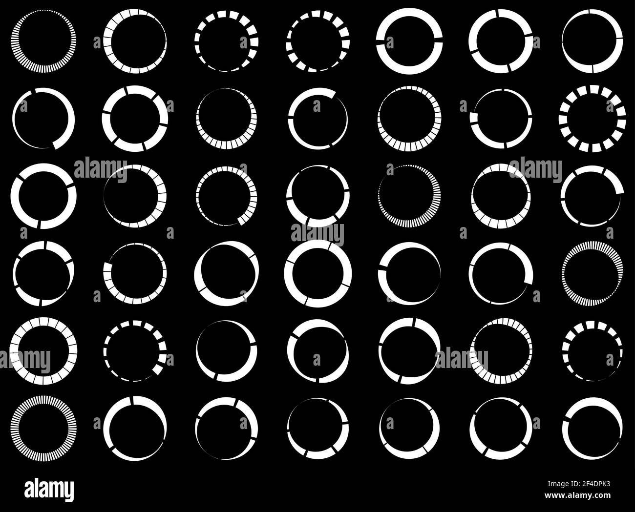 Dashed lines spiral, swirls, and twirls. Concentric, and circular ...