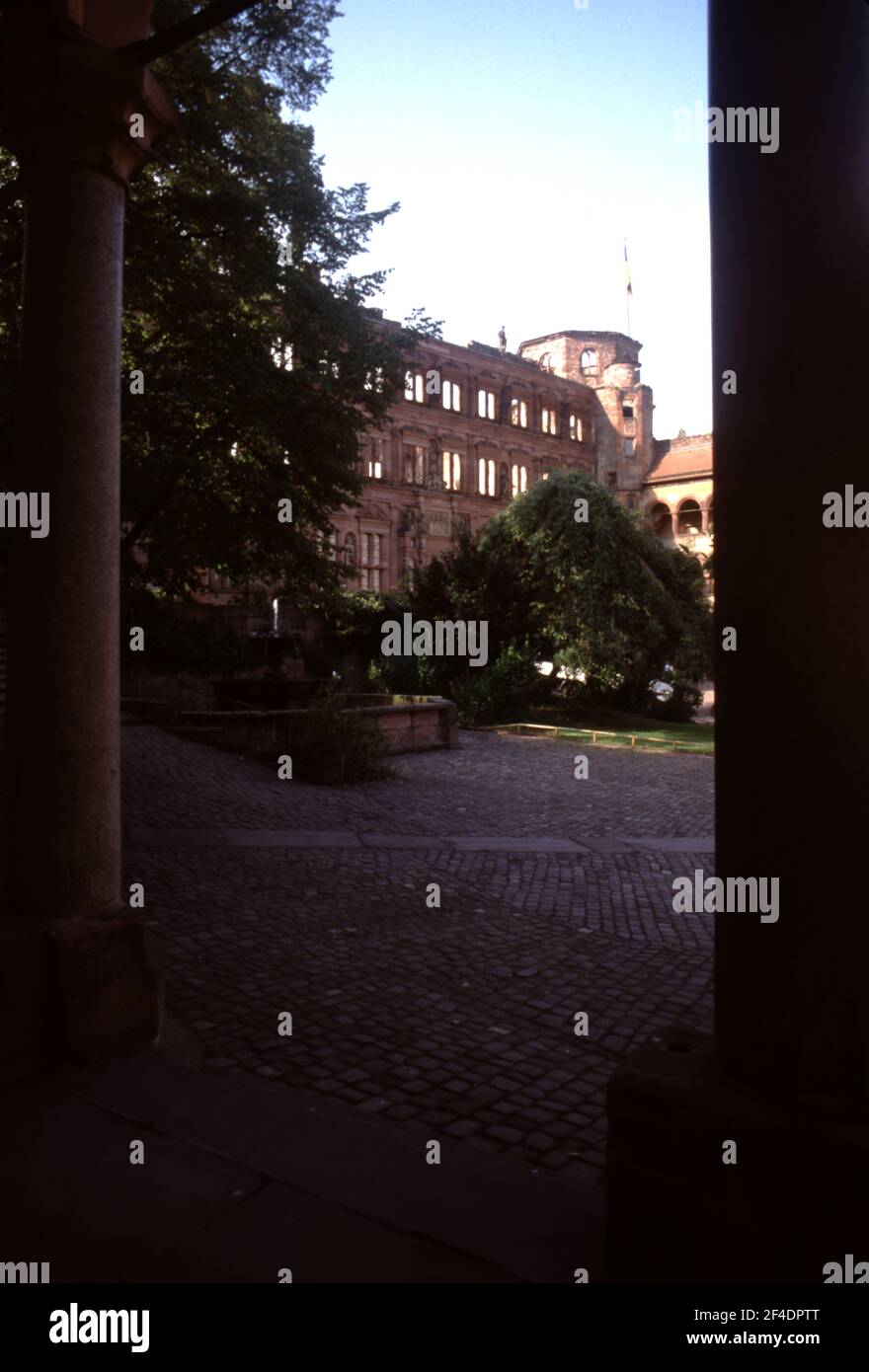 Heidelberg, Germany. 9/20/2000. Schloss Heidelberg began in the 12th ...