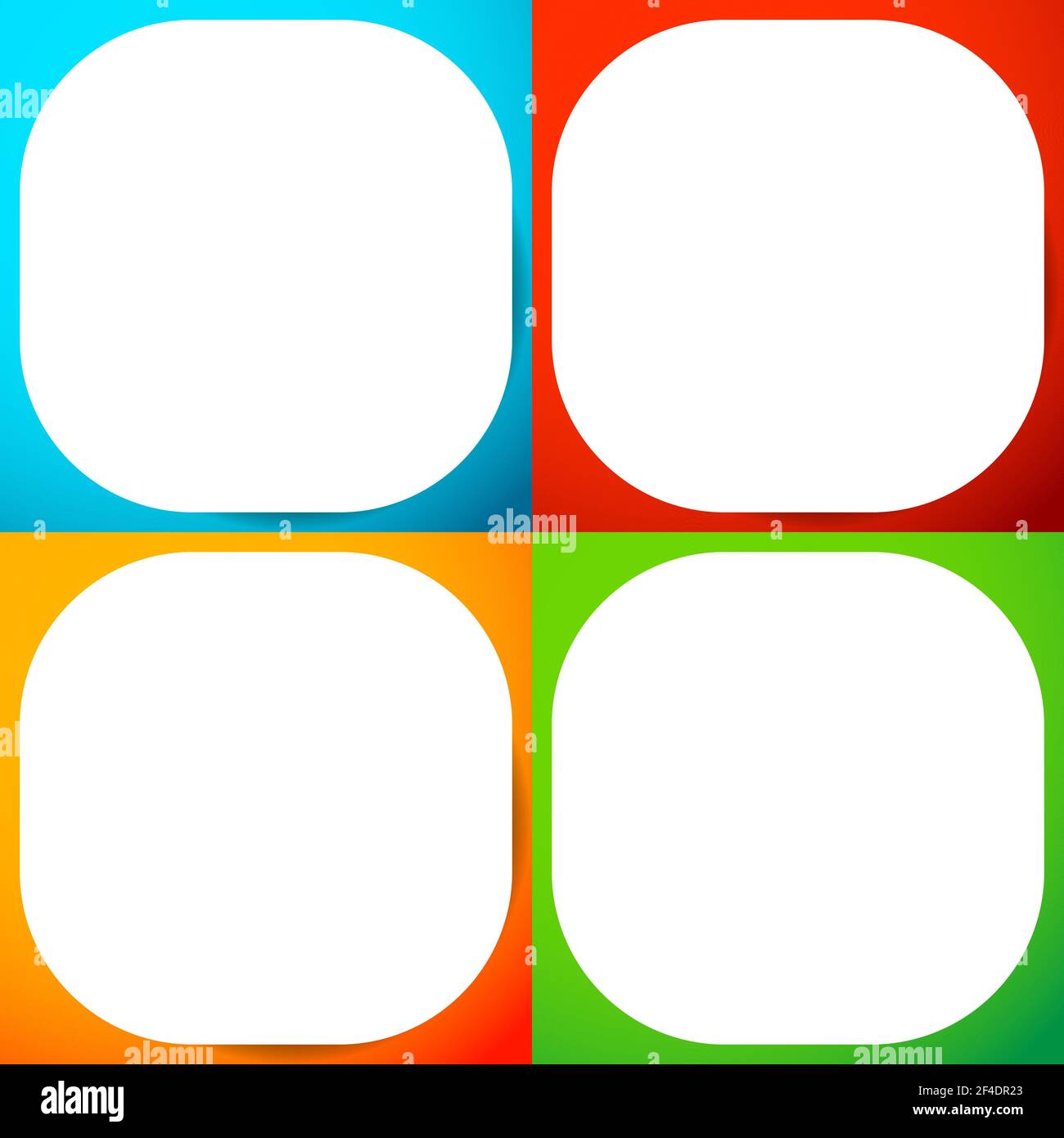 Blank, empty rounded square button, badge, and pin shape design element ...