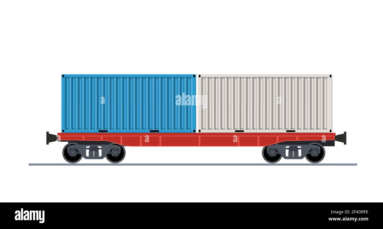 Goods railway train Stock Vector Images - Alamy