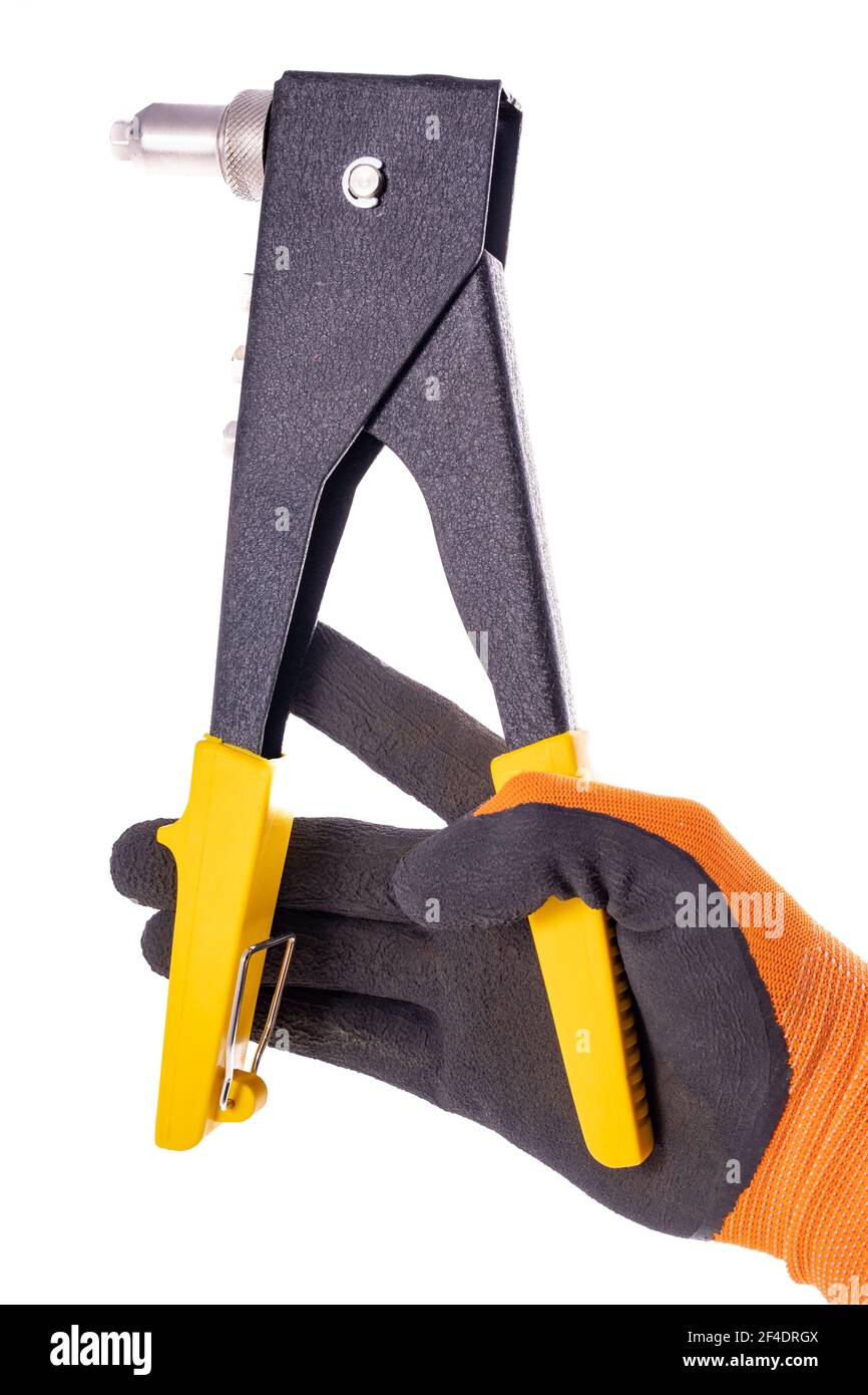 Hand riveter for assembly work. Accessories for mechanics used in ...