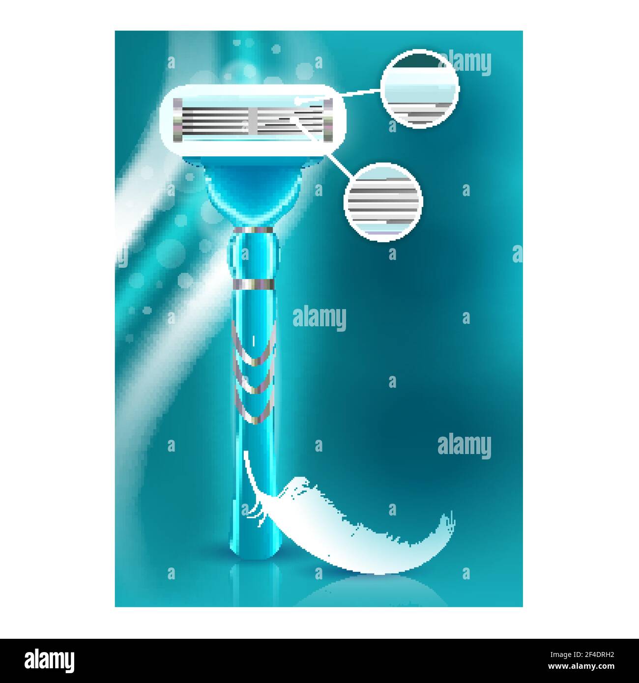 Brand Shaving Razor Advertising Poster Vector Illustration Stock Vector Image And Art Alamy