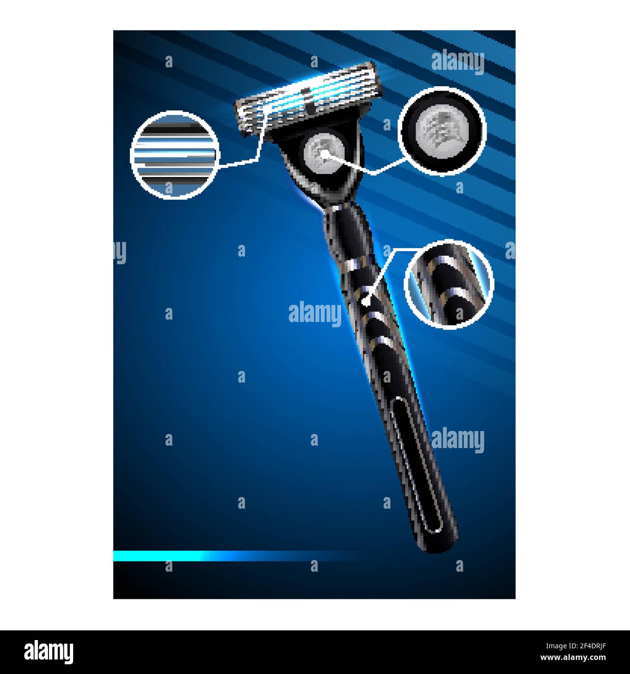 Razor For Shave Creative Advertising Banner Vector Stock Vector Image ...