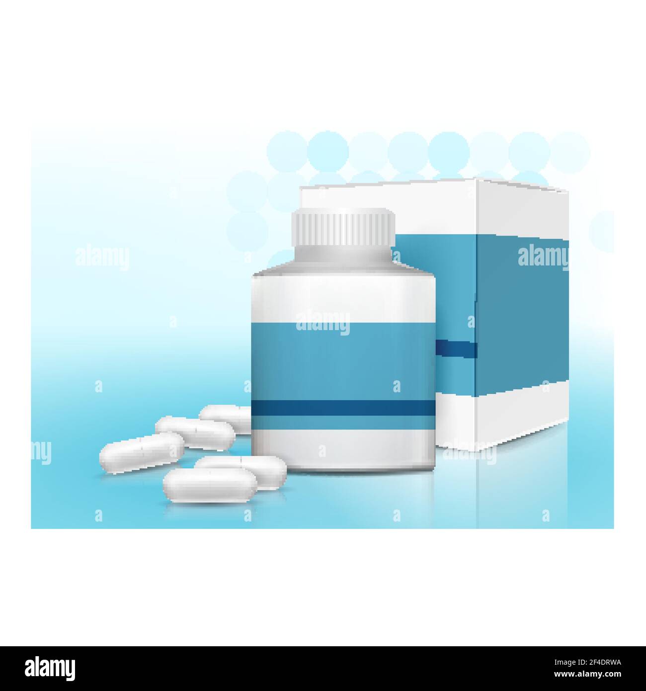 Probiotics Live Bacteria Promotional Poster Vector Illustration Stock ...