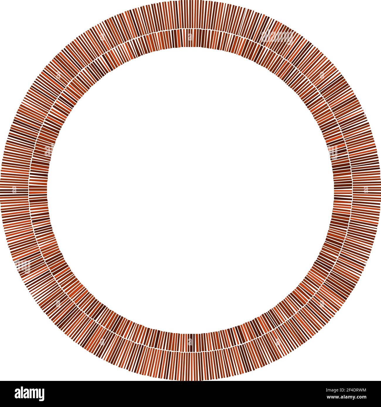 Geometric circle element. Circular red stonework, masonry stone, rock ...