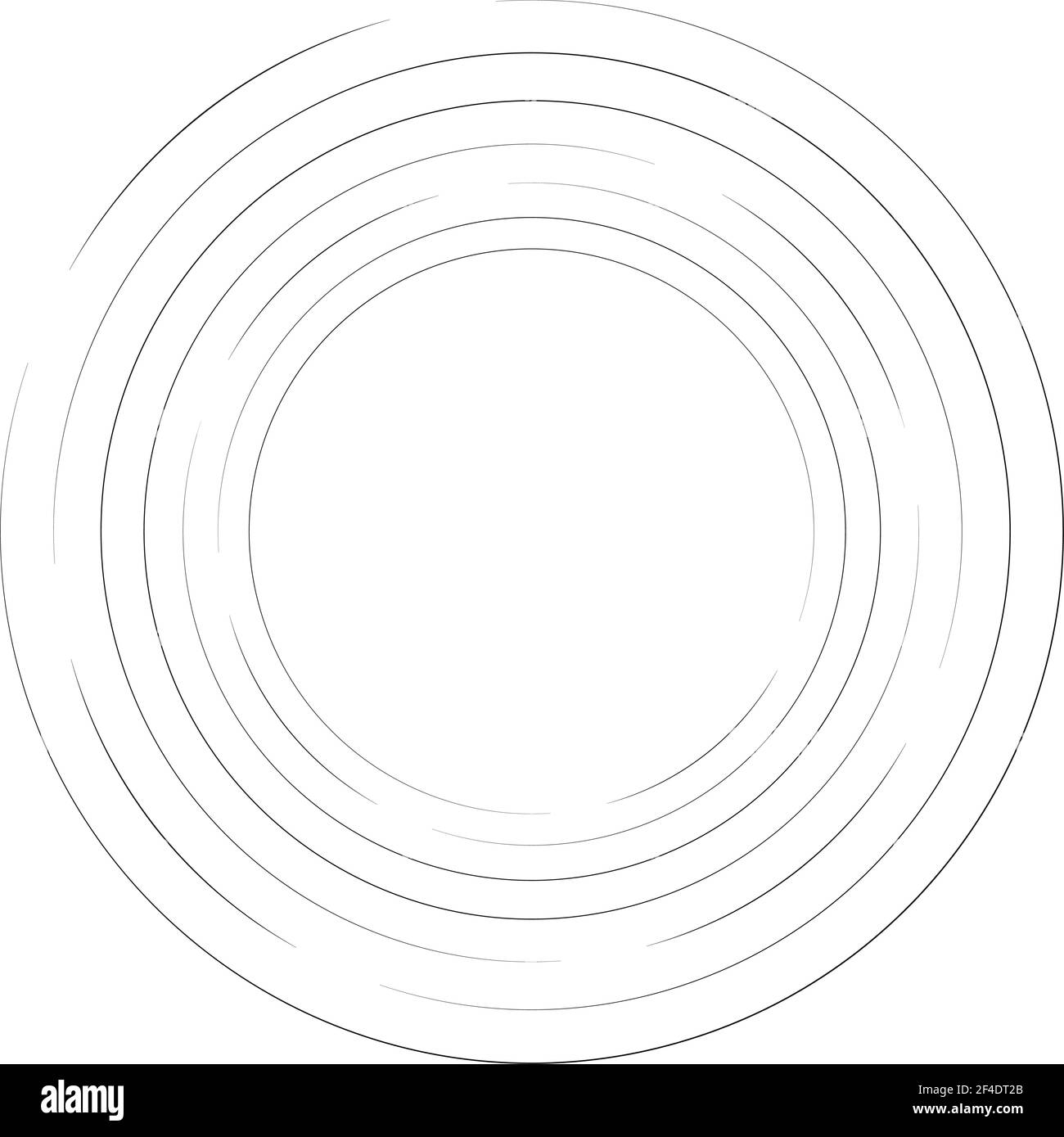 Cyclical circle, helix, volute element. Concentric shape with rotation ...