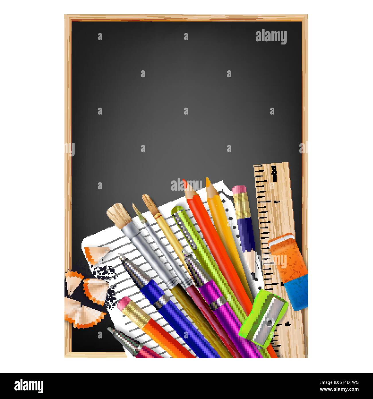 School Tools Store Sale Advertise Poster Vector Stock Vector Image ...