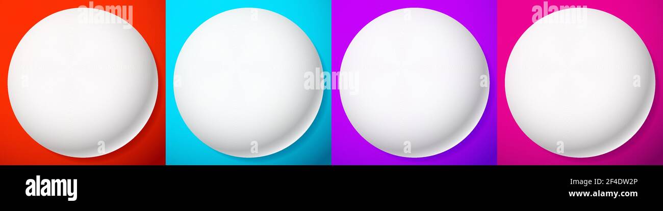 Blank, empty circle, orb and sphere button, badge, and pin shape design ...