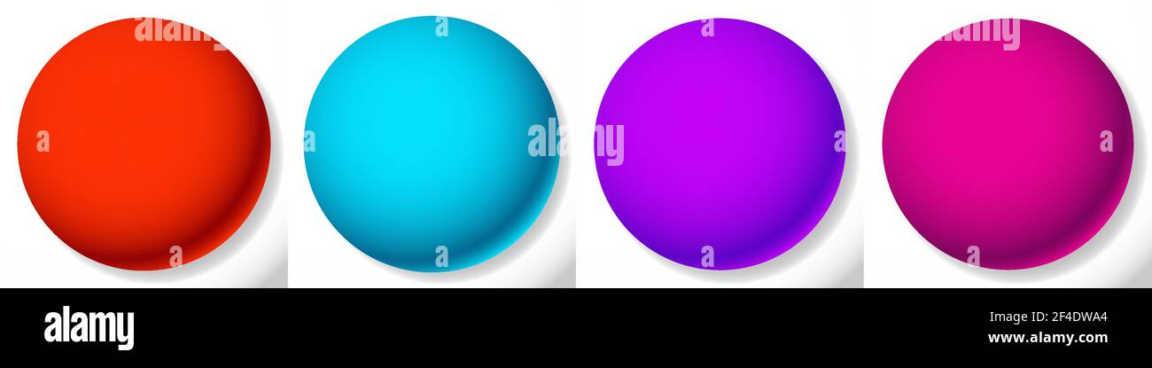 Blank, empty circle, orb and sphere button, badge, and pin shape design ...