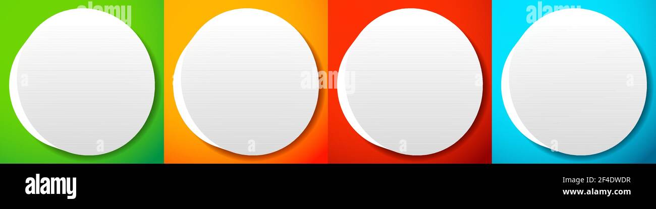 Blank, empty circle, orb and sphere button, badge, and pin shape design ...