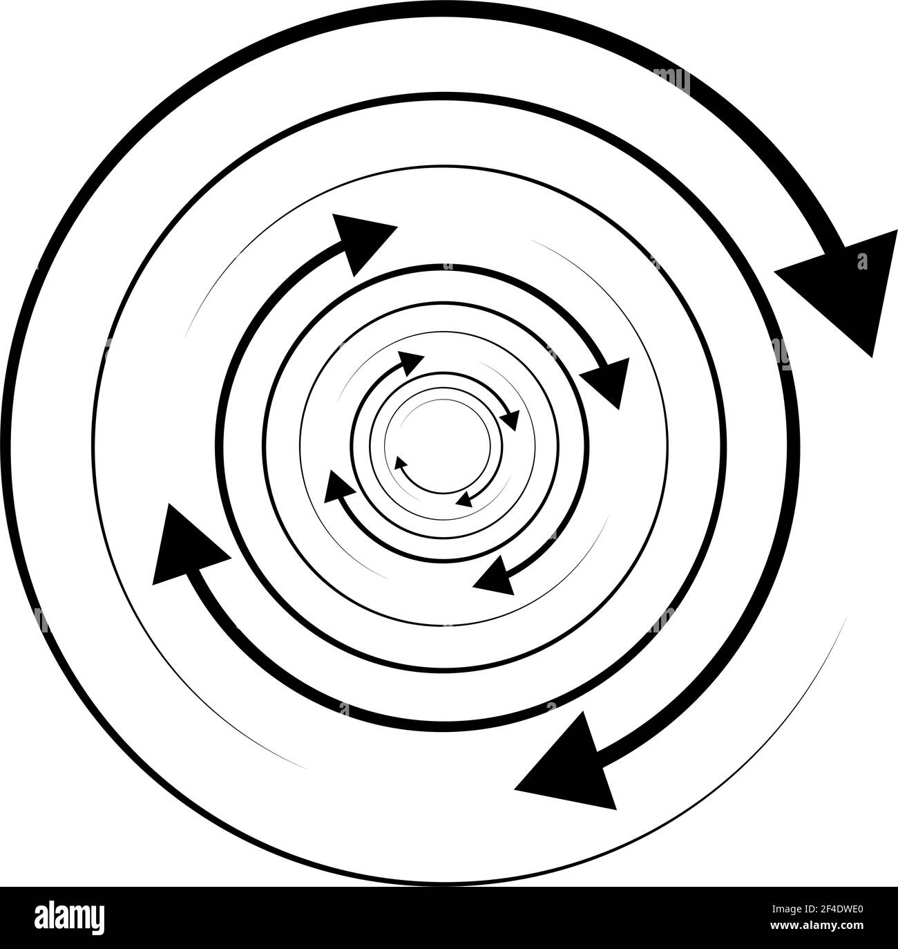 Rotating Arrows Concentric Radial And Circular Arrow Element Cycle Cyclical Cursor Pointer