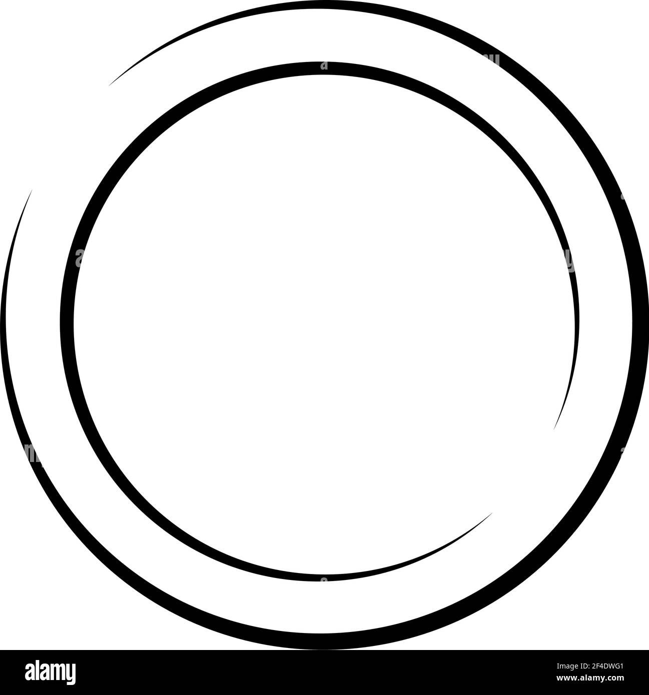 Cyclical circle, helix, volute element. Concentric shape with rotation ...