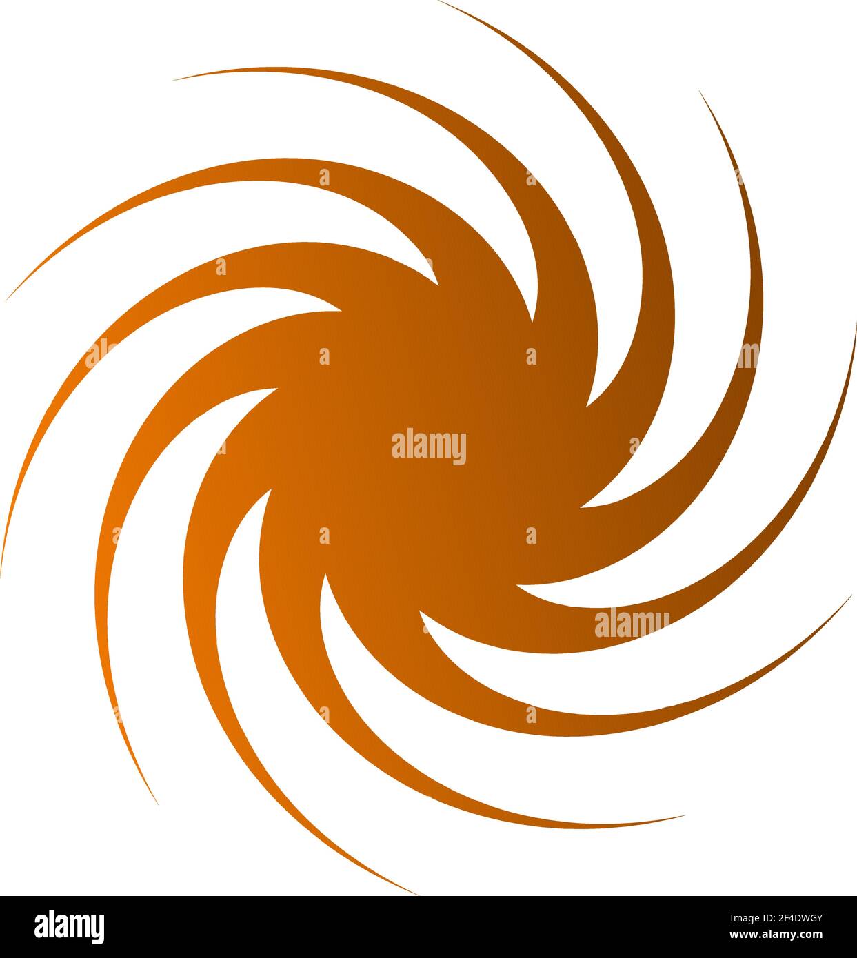 Cyclical circle, helix, volute element. Concentric shape with rotation ...