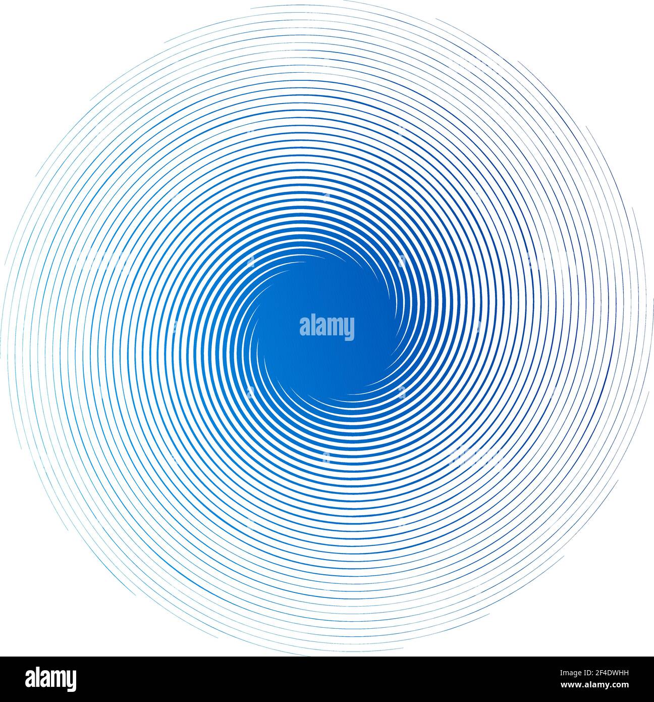 Cyclical circle, helix, volute element. Concentric shape with rotation ...