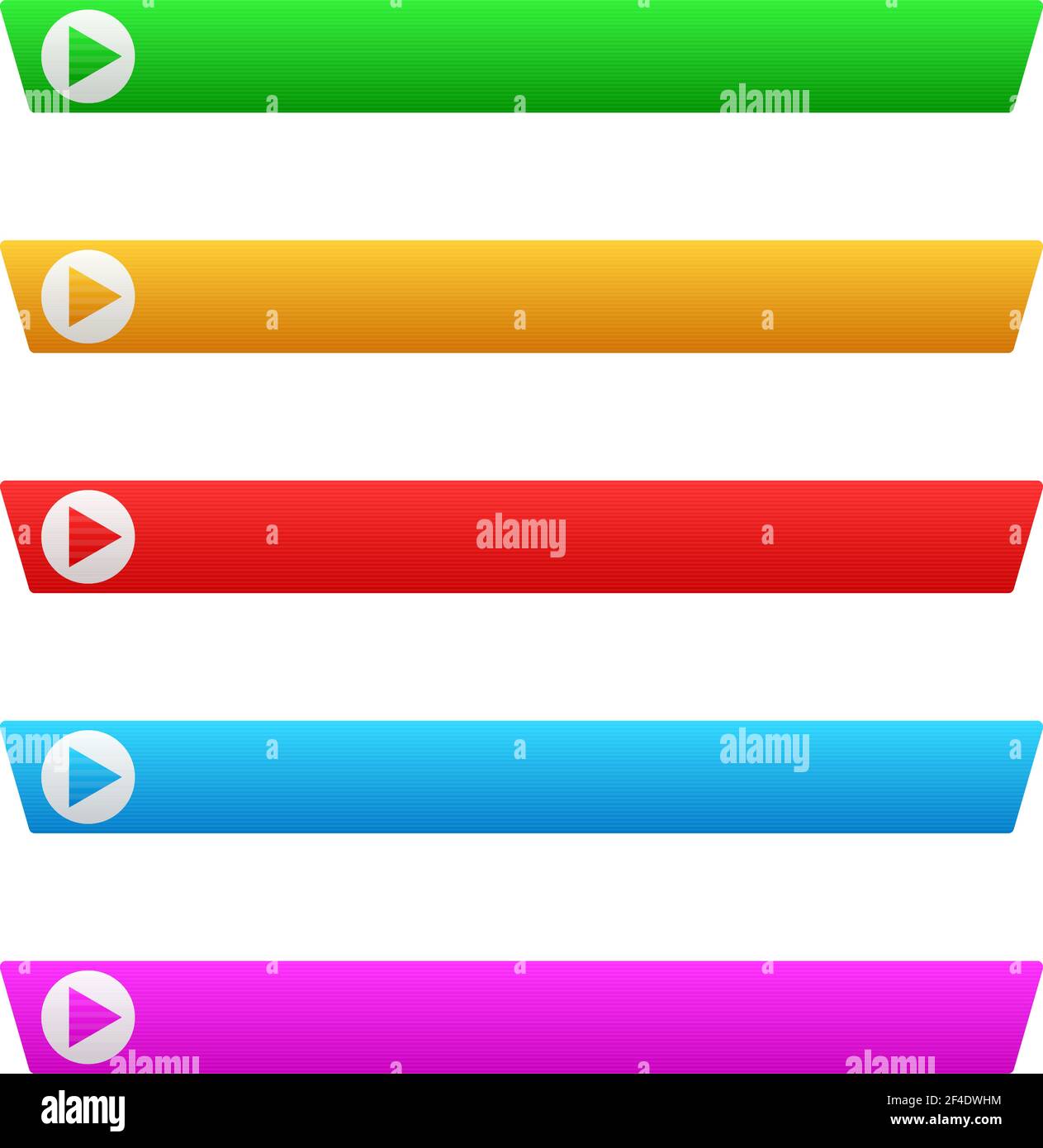 Colorful banner, button, plaque shapes with blank, empty space for ...