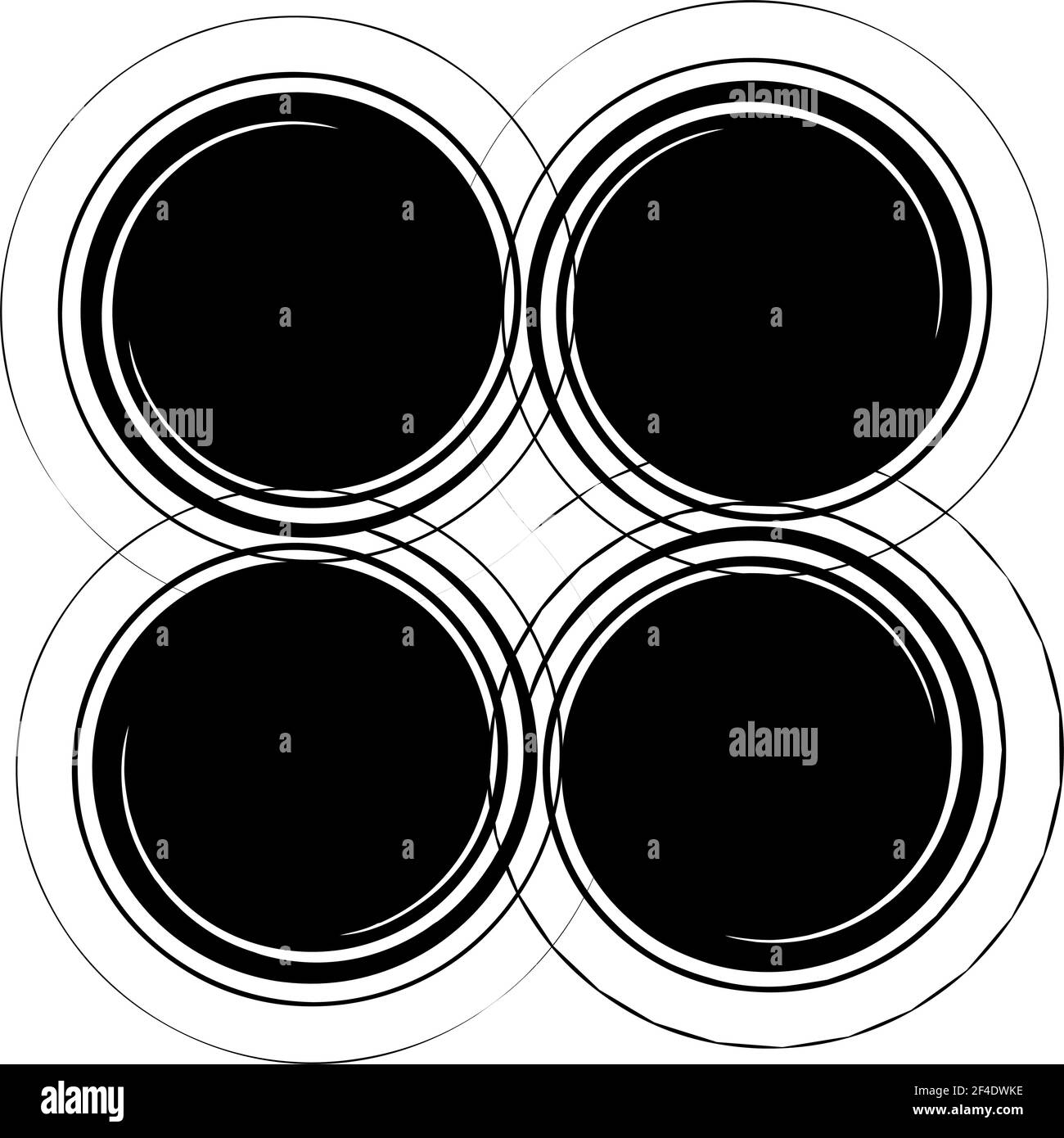 Simple decoration shape, element. Abstract motif, mandala clip-art ...