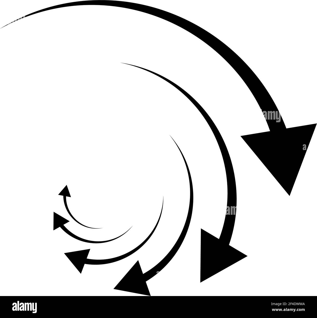 Rotating Arrows Concentric Radial And Circular Arrow Element Cycle Cyclical Cursor Pointer