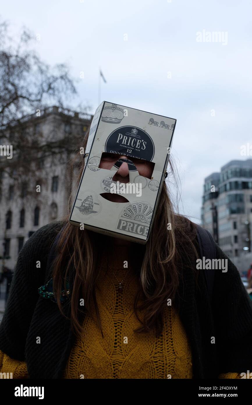 London, UK. March 20, 2021. Stand Up X protesters gather in Hyde Park ...
