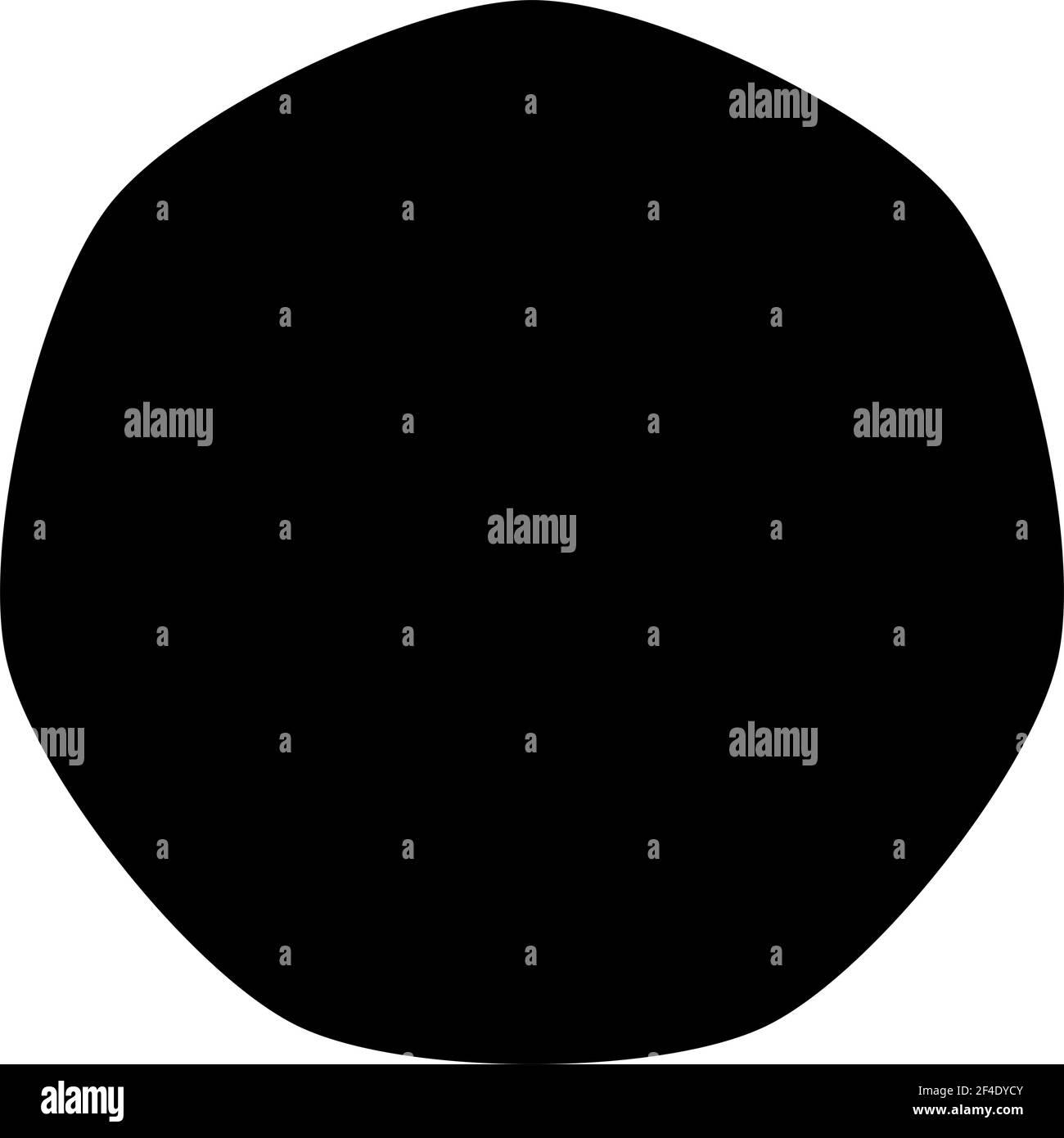 Rounded polygon shape in black. Smooth, soft spot design element ...