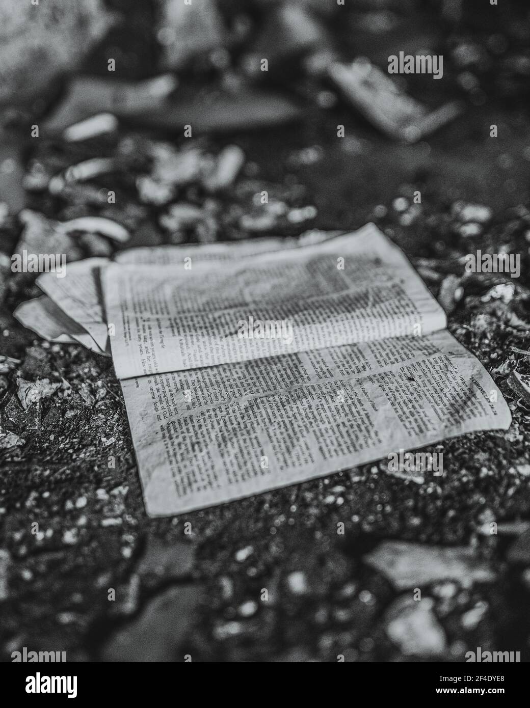 RAF Upwood - Discarded Bible Stock Photo - Alamy