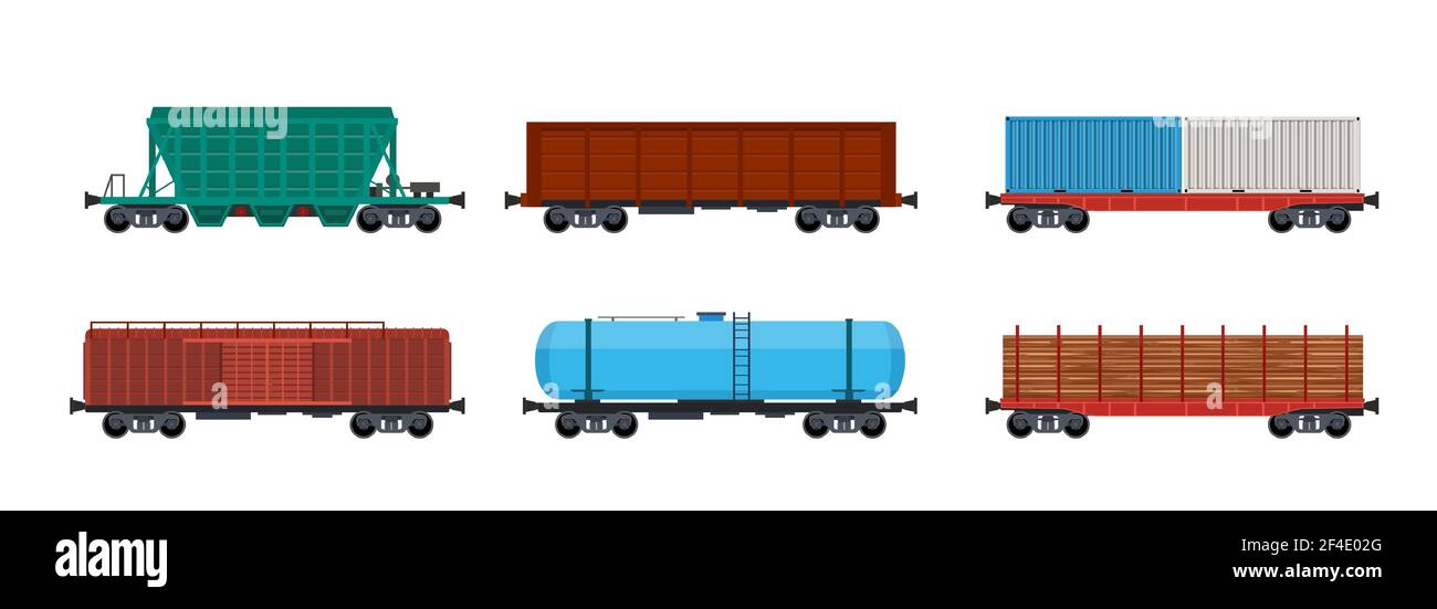 Flat wagons Cut Out Stock Images & Pictures - Alamy