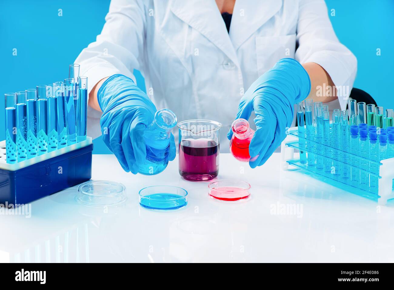 Biochemistry laboratory research.Manufacture of prescription drugs ...
