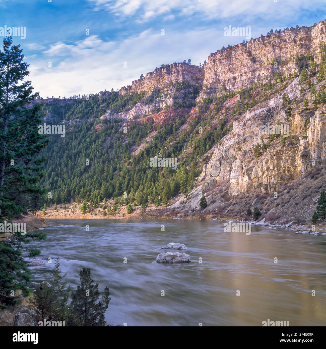 missouri river in a canyon below hauser dam near helena, montana Stock ...