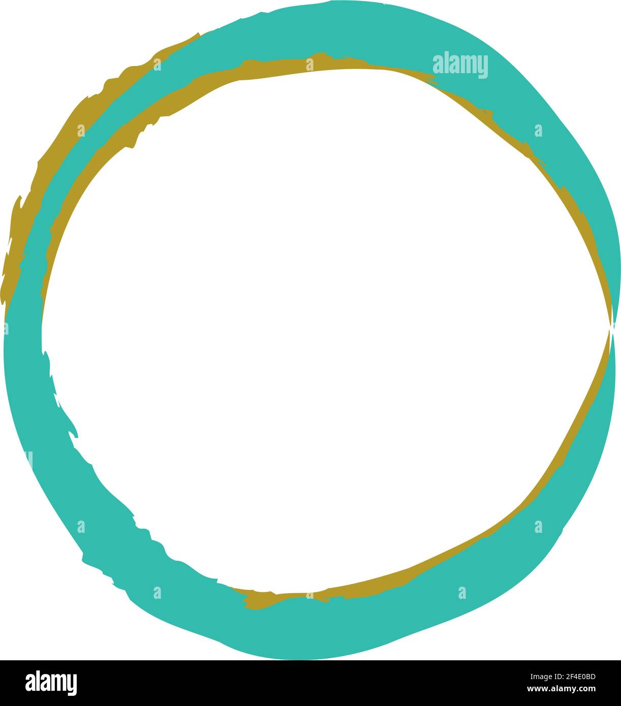 Grungy, grunge, and textured circle. Paintbrush, brushstroke vector ...