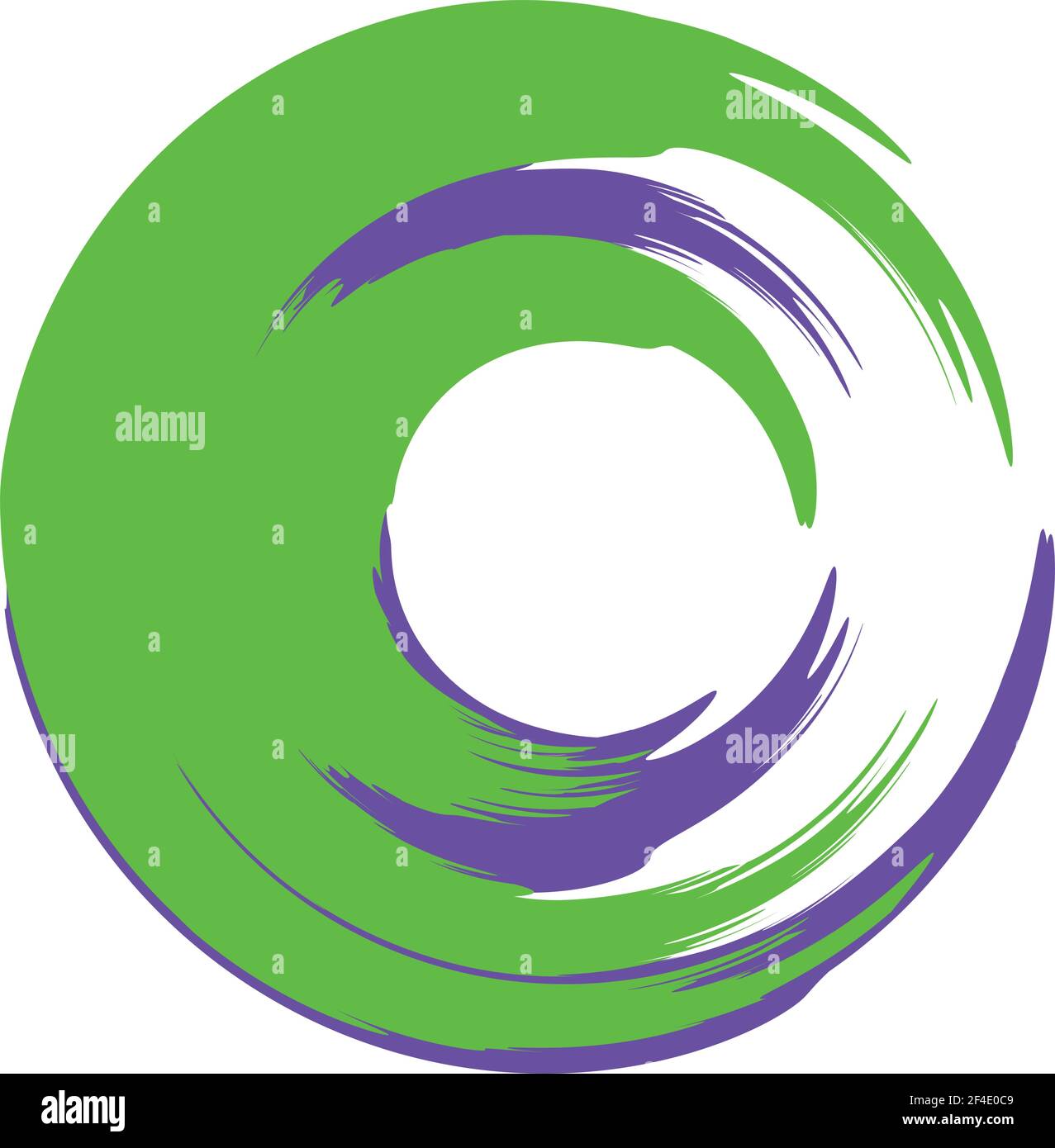 Grungy, grunge, and textured circle. Paintbrush, brushstroke vector ...