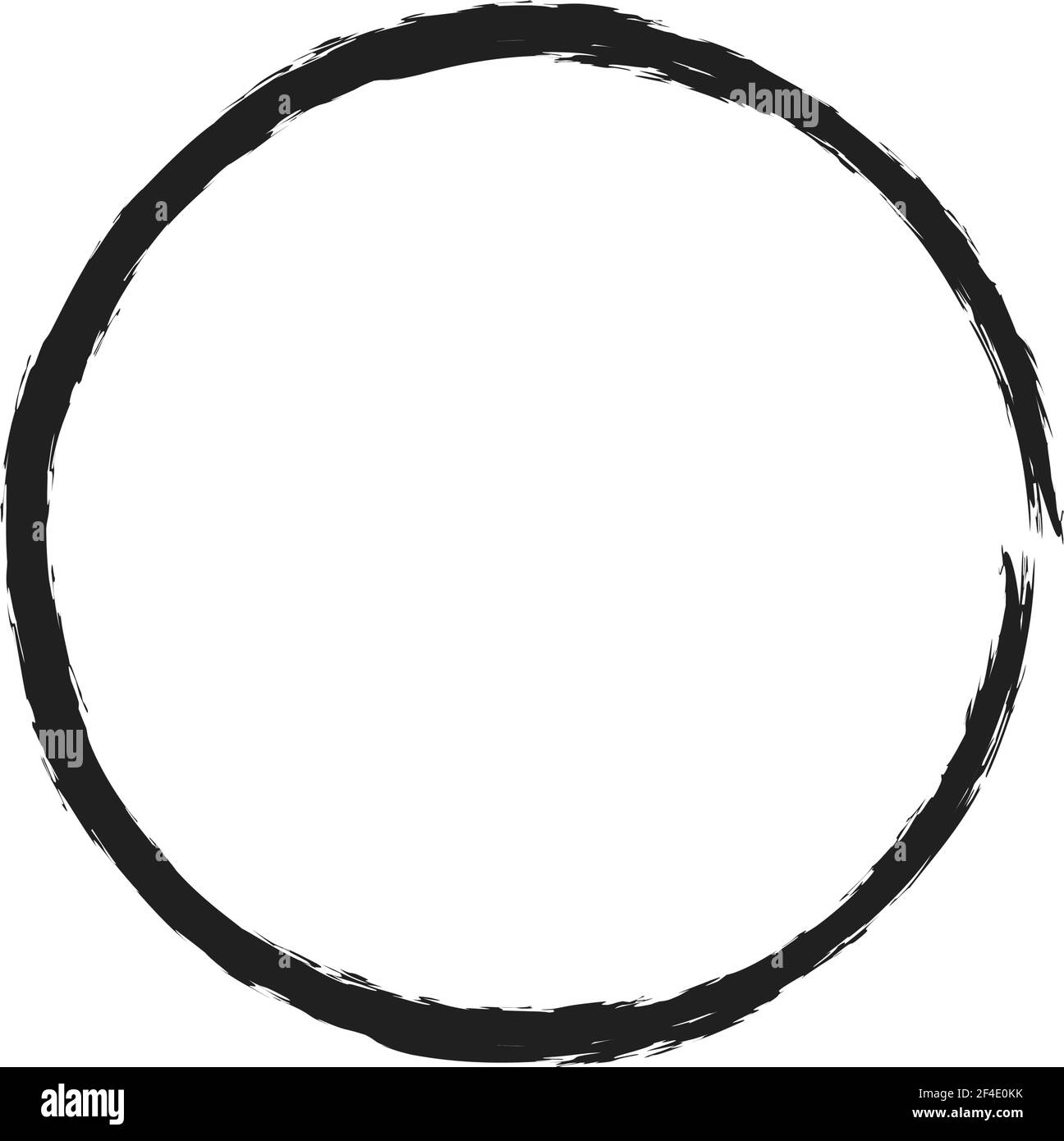 Grungy, grunge, and textured circle. Paintbrush, brushstroke vector ...