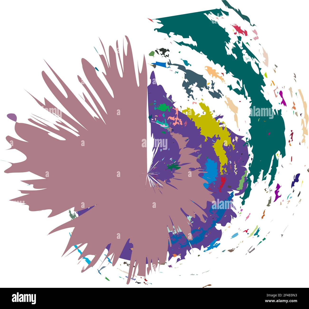 Grungy, grunge, and textured circle. Paintbrush, brushstroke vector ...