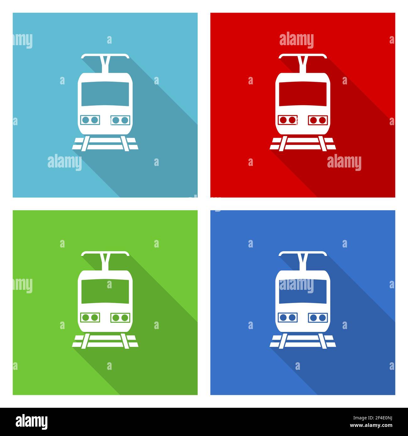 Train icon set, flat design vector illustration in eps 10 for webdesign ...