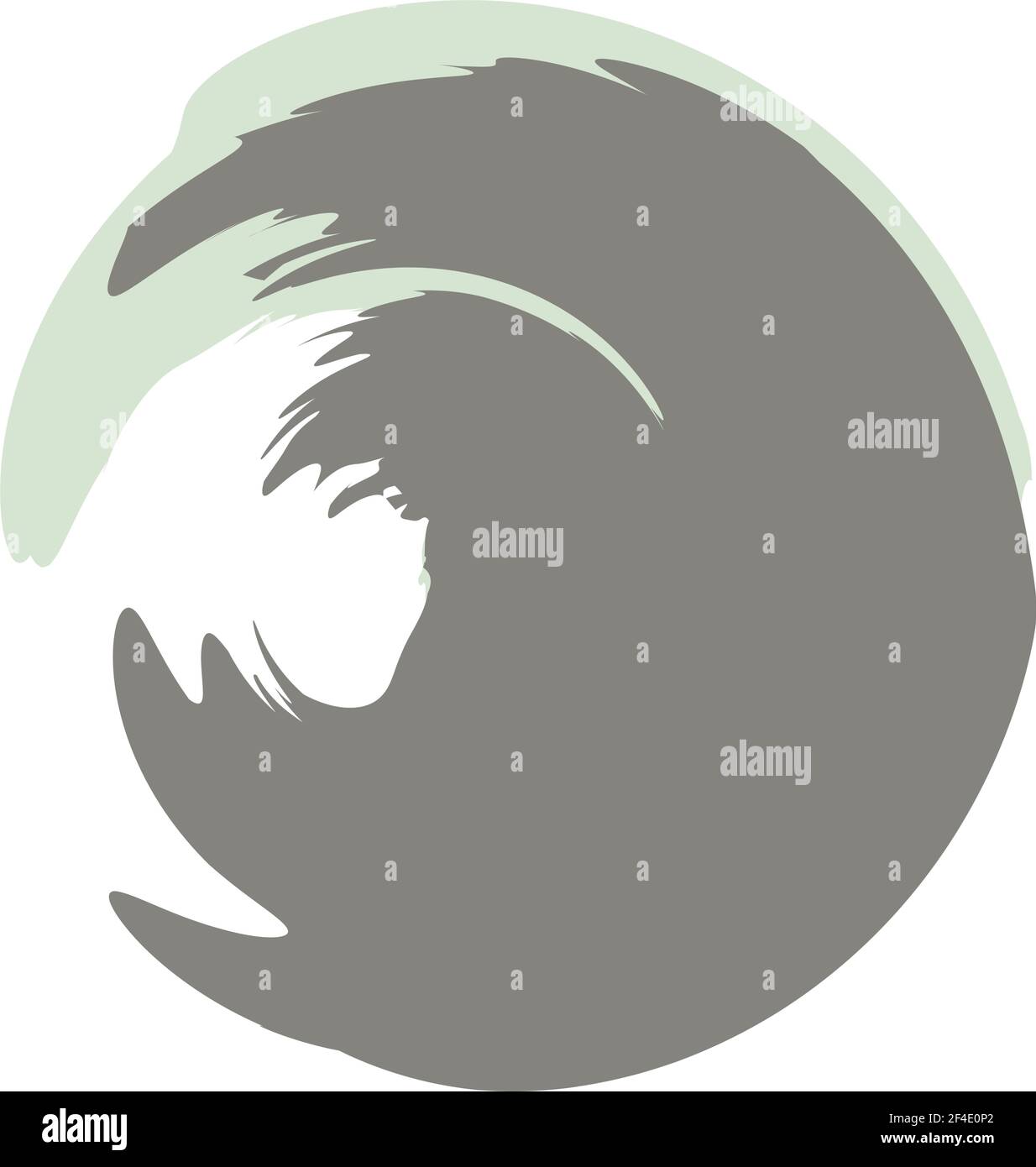 Grungy, grunge, and textured circle. Paintbrush, brushstroke vector ...