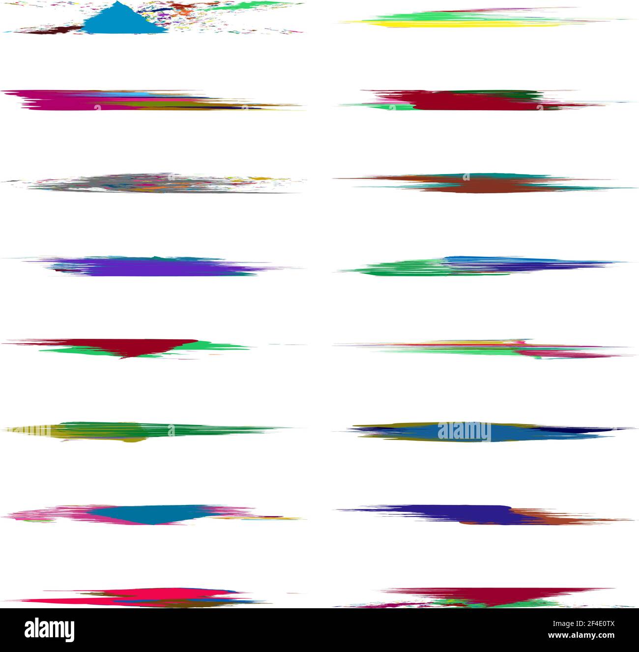 Grungy, grunge, and textured thick line divider, paintbrush ...